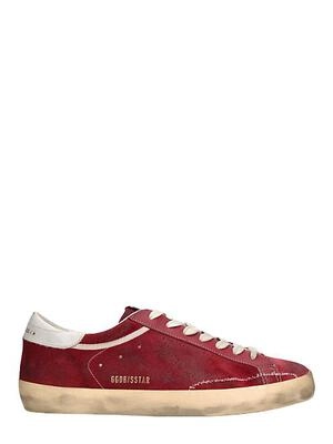 GOLDEN GOOSE Super Star Suede Trainers - Wine