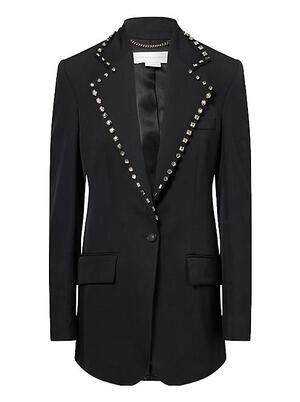 Stella McCartney Embellished Single-breasted Wool Blazer - Black