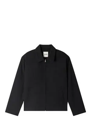 Sandro Wool-blend Zip-up Jacket - Black