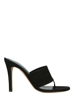 JUDE Suede Heeled Sandals With Stiletto Heel - Black