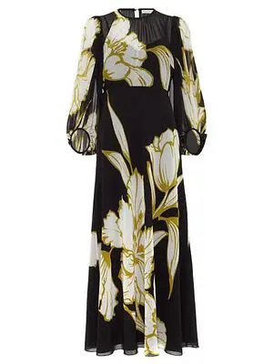 PHASE EIGHT Eve Floral-print Woven Maxi Dress - Black Multi