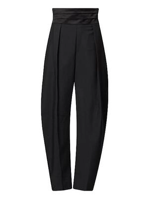 ROHE FRAMES Puck Tailored Wool-blend Trousers - Black