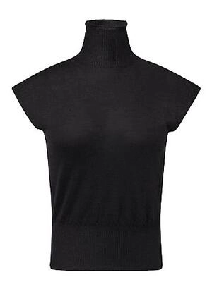 Rick Owens Sleeveless Turtle-neck Cashmere Jumper - Black