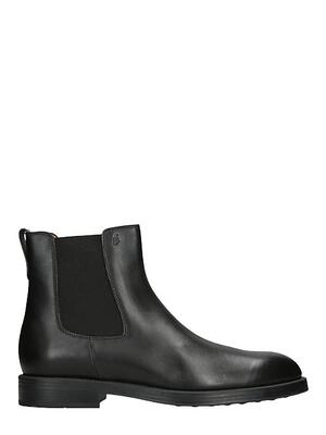 TOD'S Leather Chelsea Boots - Black