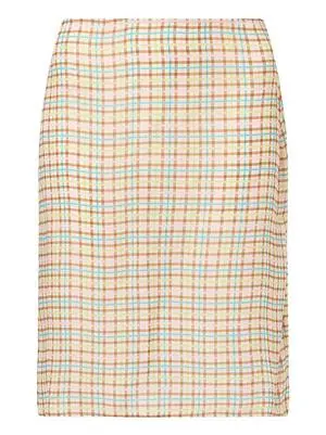 SIEDRES Colette Check-print Chiffon Midi Skirt - Multi