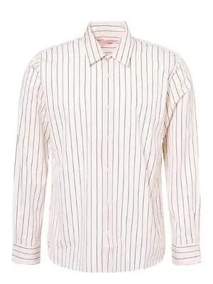 Orlebar Brown Justin Striped Cotton Shirt - Latte/night Iris
