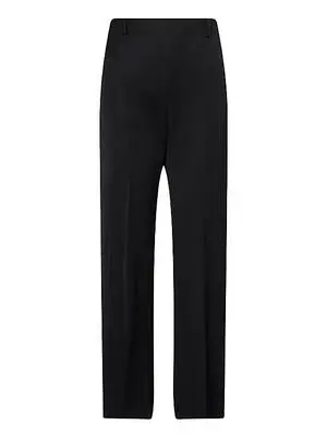 Khaite Grenare Straight-leg Virgin Wool Trousers - Black