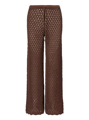 4TH & RECKLESS Katerina Wide-leg Cotton-blend Trousers - Chocolate