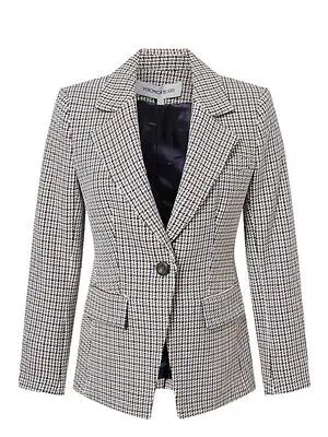 VERONICA BEARD Healy Checked Stretch-twill Blazer 8