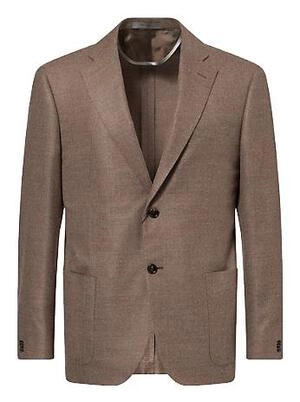 Corneliani Single-breasted Notch-lapel Virgin-wool Jacket - Beige