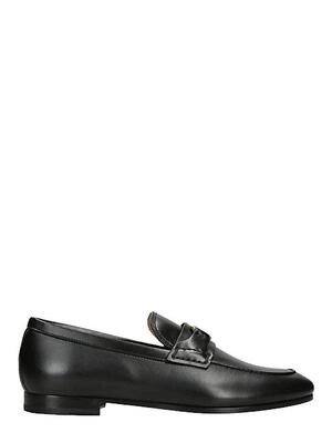 Valentino Garavani Vlogo Leather Loafers - Black