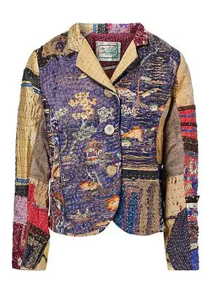 BY WALID By Walid Patchwork Woven Jacket