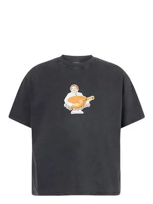 NOT BORING Abdo On Oud Graphic-print Cotton T-shirt - Black