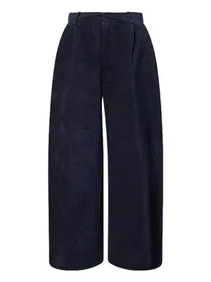 RUOHAN Elen Barrel-leg Cotton-blend Trousers - Andesite
