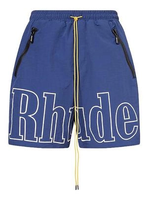 Rhude Logo Ripstop Nylon Shorts - Navy