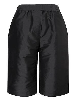 REEM ALKANHAL Jojo Karate Straight-leg Taffeta Shorts - Black