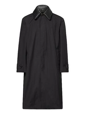 Bottega Veneta Technical Wool And Silk-blend Coat - Double Black