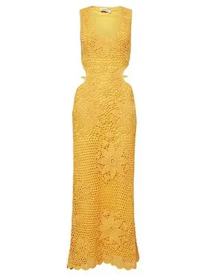 Simkhai Lyla Crochet Cotton Midi Dress - Mango