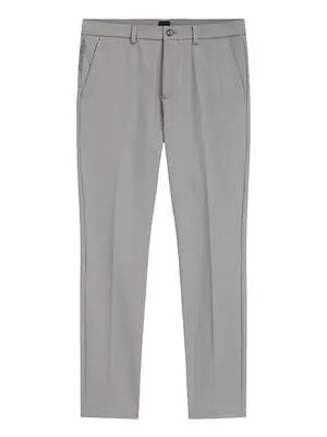 BOSS Slim-fit Tapered Cotton-blend Trousers - Open Grey