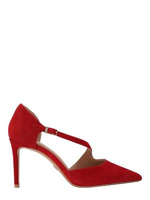 Carvela Lorita Suede Heeled Courts - Red