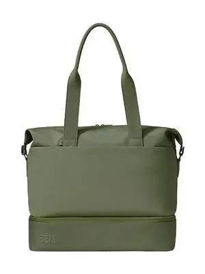 BEIS The Weekender Travel Bag With Leather Trim - Olive