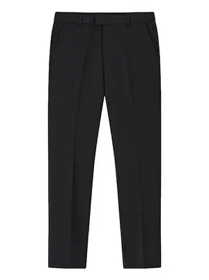 Boggi Milano Tapered-leg Stretch-woven Trousers - Black