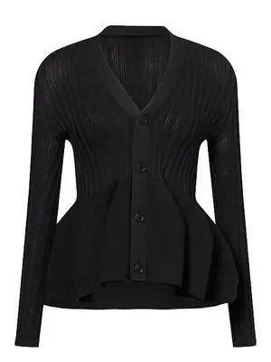 CFCL Pottery V-neck Knitted Cardigan - Black