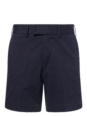 TOM FORD Mid-rise Stretch Cotton-twill Chino Shorts - Navy
