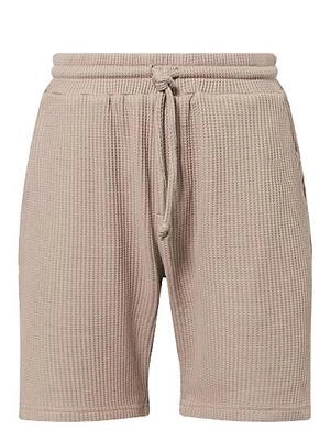 ARNE Woven Cotton-blend Waffle Shorts - Taupe