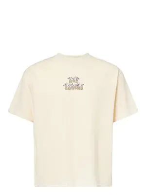 NOT BORING Turning Herads Graphic-print Cotton T-shirt - Creme