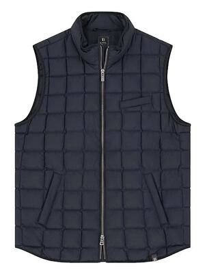Boggi Milano Quilted Goose-down Gilet - Navy Blue