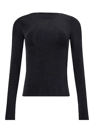 PEACHY DEN Kylie Long-sleeve Top - Graphite