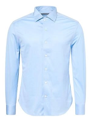 Corneliani Regular-fit Cotton-jersey Shirt - Light Blue