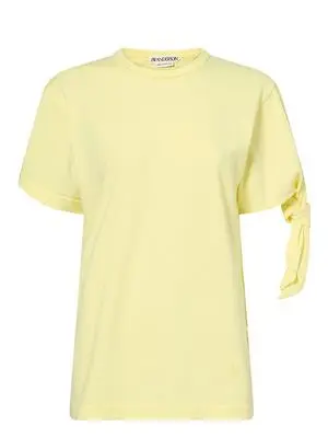 JW Anderson Sleeve Knot Brand-logo Cotton T-shirt - Yellow