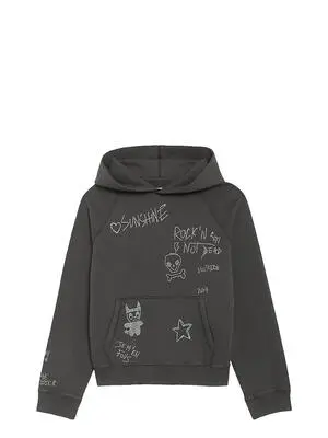 Zadig&Voltaire Rhinestone Embellished Cotton Hoody - Carbone