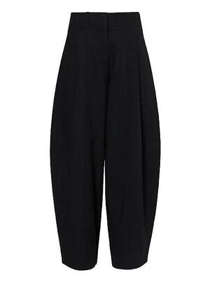 ME+EM Tailored Barrel-leg Woven Trousers - Black