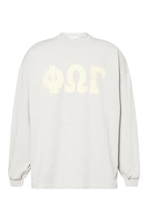 Fear Of God Merch Long-sleeve Cotton T-shirt - Washed Overcast