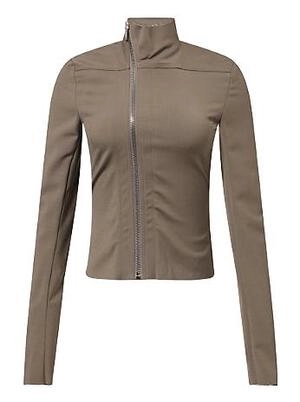 Rick Owens Asymmetrical Zip Wool-blend Jacket - Dust
