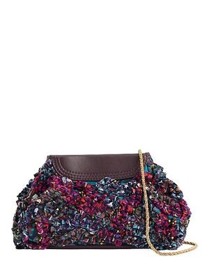 Dries Van Noten Beaded Embroidered Woven Clutch Bag - Multi