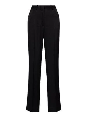 Theory Straight-leg Tailored Crepe Trousers - Black