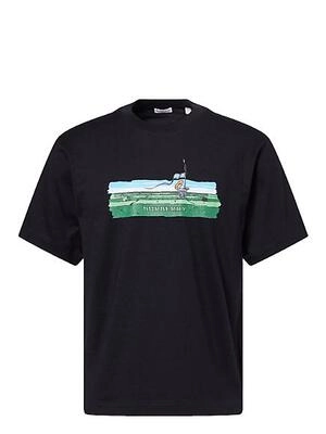 Burberry Maze Relaxed Cotton-jersey T-shirt - Black