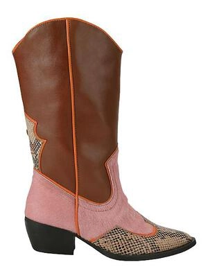 Kurt Geiger Leather And Suede Western Boots - Mult/other