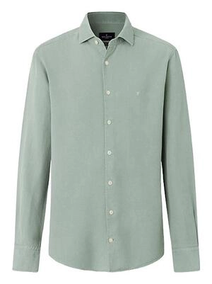 HACKETT Textured Tailored-fit Cotton Shirt - Spring Green