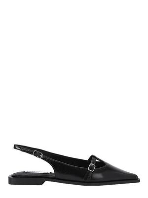 Steve Madden Synergy Mary Jane Leather Sling-back Flats - Black