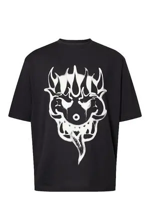 ADIDAS Y-3 Graphic-print Short-sleeve Cotton T-shirt - Black