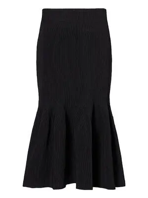CFCL Hypha Lucent Mermaid Knitted Midi Skirt - Black