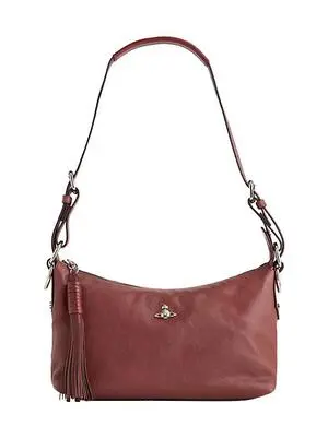 VIVIENNE WESTWOOD Emma Leather Shoulder Bag - Chestnut