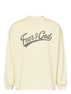 Fear Of God Merch Long-sleeve Cotton T-shirt - Chalk