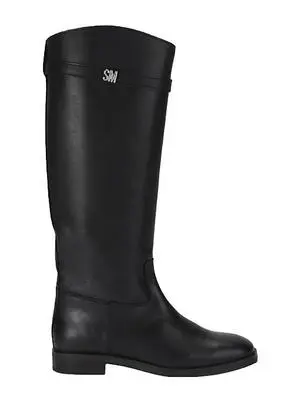 Steve Madden Novi High-leg Flat Leather Boots - Black
