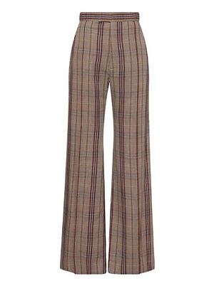 VIVIENNE WESTWOOD Check Wide-leg Woven Trousers - Multi